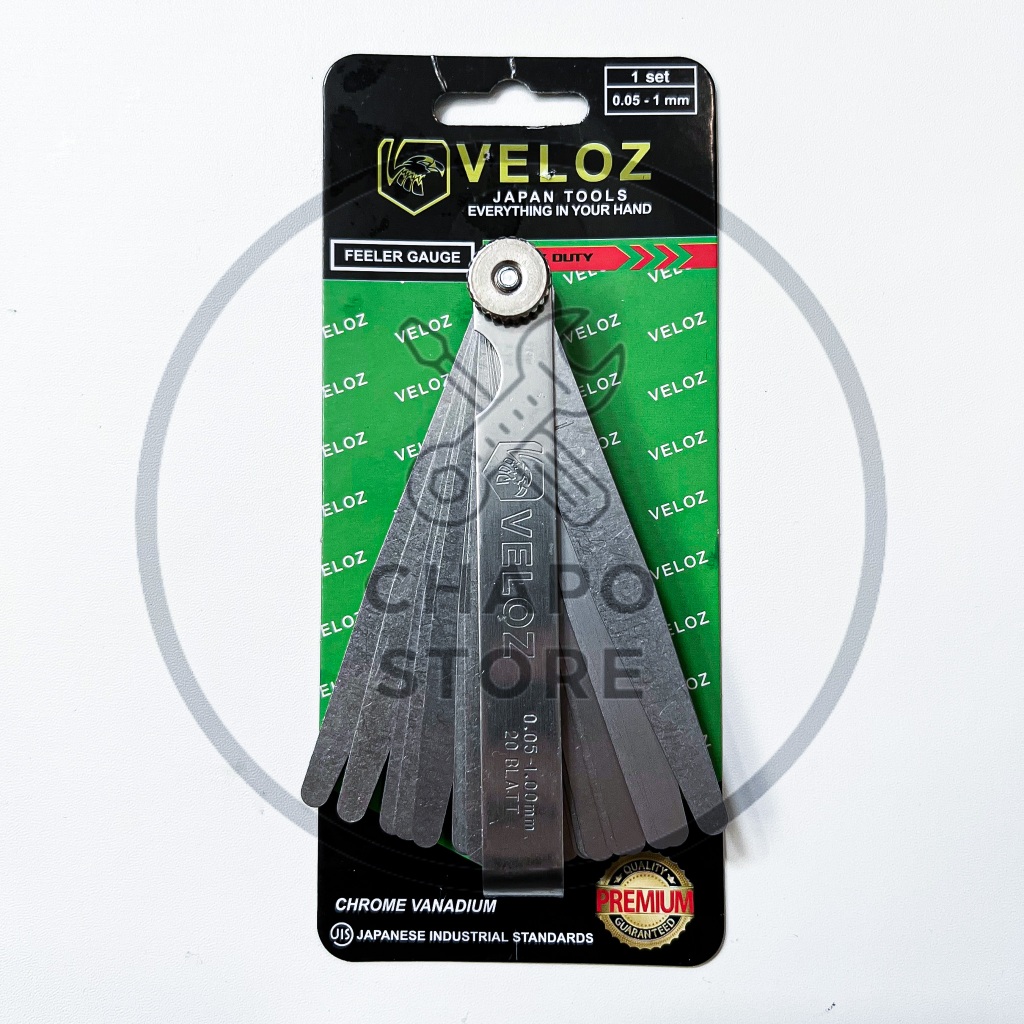 Jual Veloz alat pengukur celah setelan klep set 13pcs feeler gauge ...