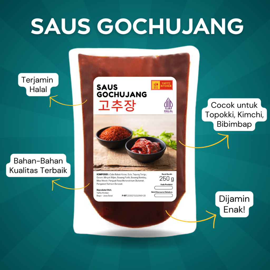 Jual Saus Gochujang Halal 250 Gram / Pasta Cabai Korea 250 Gram Halal ...