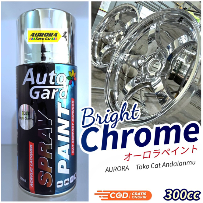Jual Auto Gard Cat Bright Chrome Krom Krum 300ml efek kaca stenlis ...