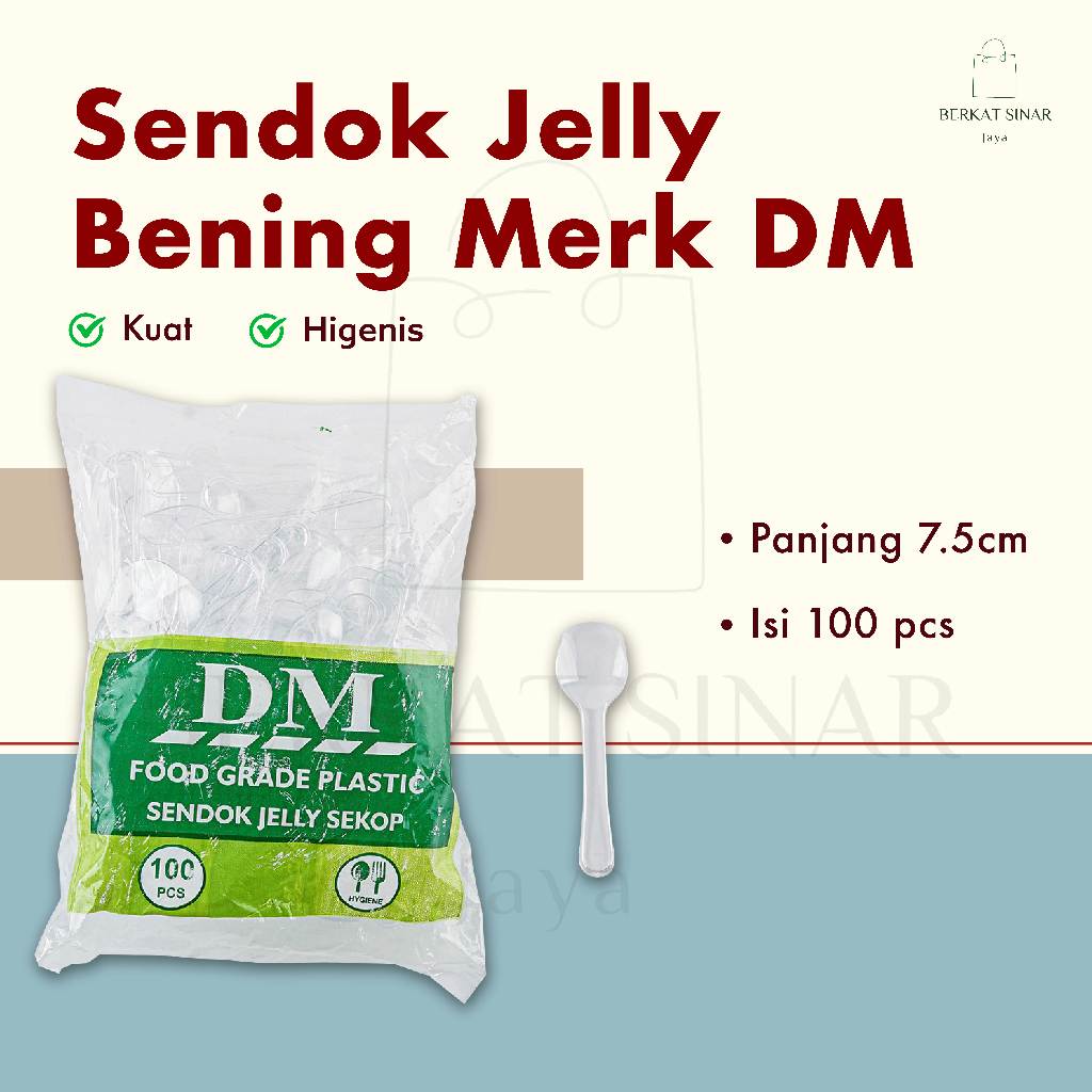 Jual Sendok Jelly - agar - puding - sendok kecil bening isi 100 ...