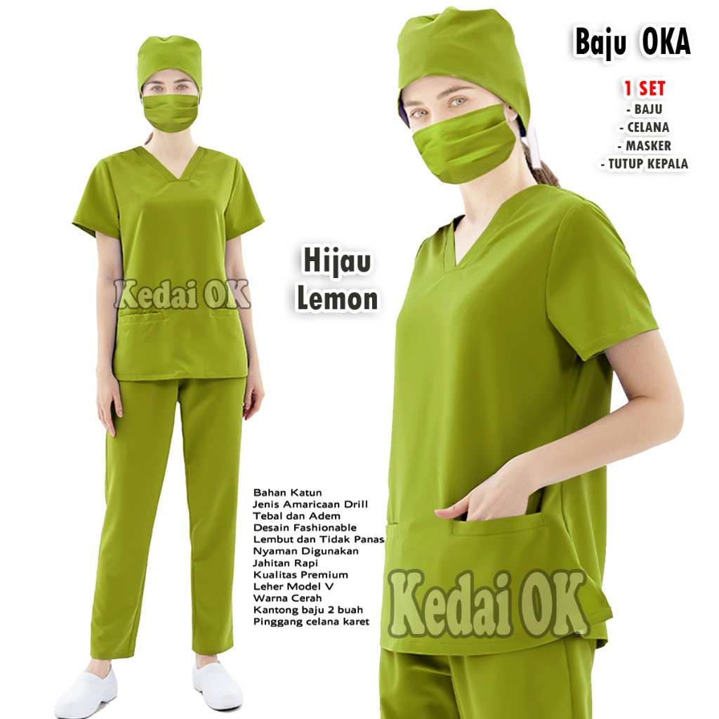 Jual Baju Oka - Baju Ok Lengan Pendek - Scrub Oka Medis - Baju Baby ...