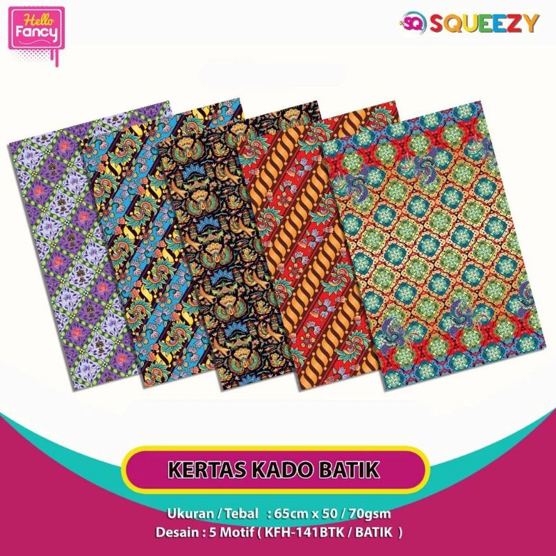 Jual kertas kado squeezy 1 pak | Shopee Indonesia