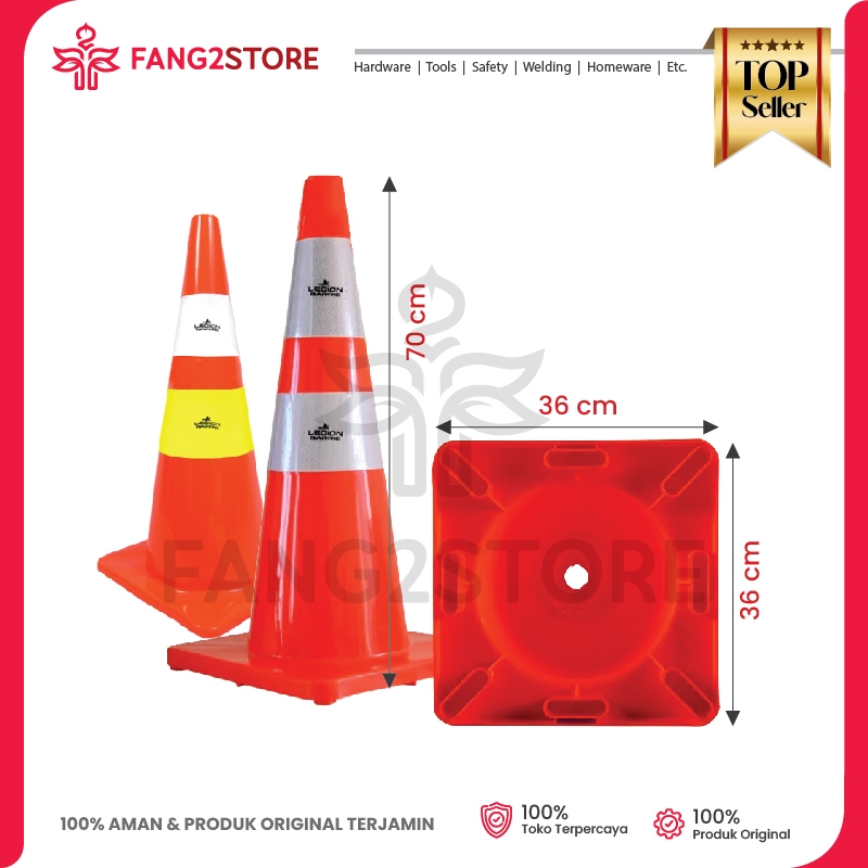 Jual Traffic Cone Karet Rubber 70cm / Kerucut Lalu Lintas Legion 70cm | Shopee Indonesia