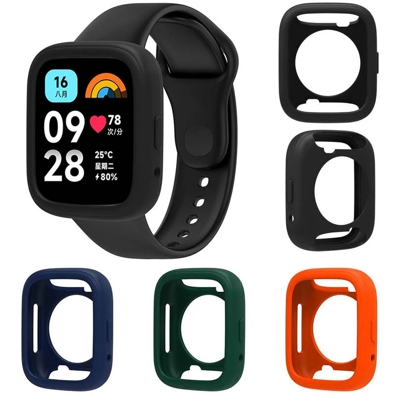 Jual Solid Silicone Case Xiaomi RedMi Watch 3 Active - Soft Cover ...