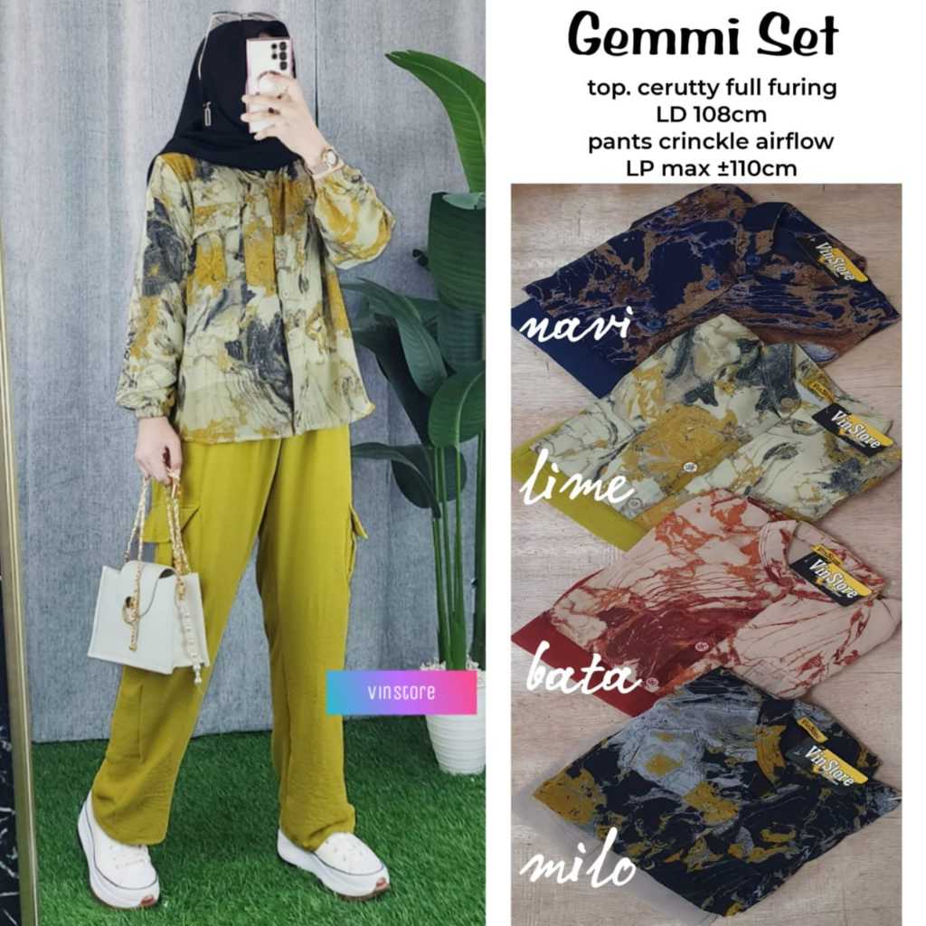Jual gemmi set by vin store vinstore | Shopee Indonesia