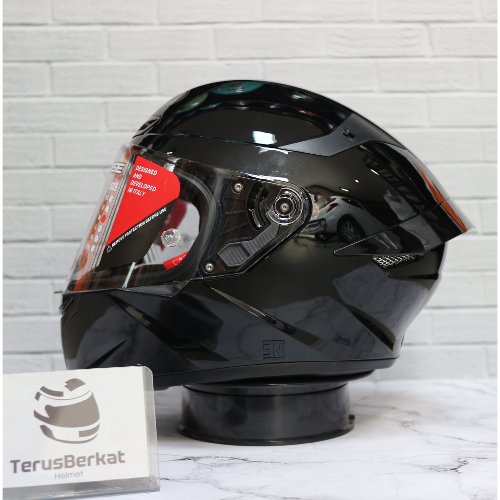 Jual Helm KYT TT Course Solid Black Glossy Full Face | Shopee Indonesia