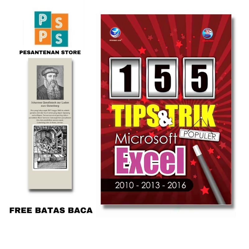 Jual BUKU ORIGINAL 155 Tips dan Trik Populer Microsoft Excel 2010 2013 2016 Andi Publisher ...