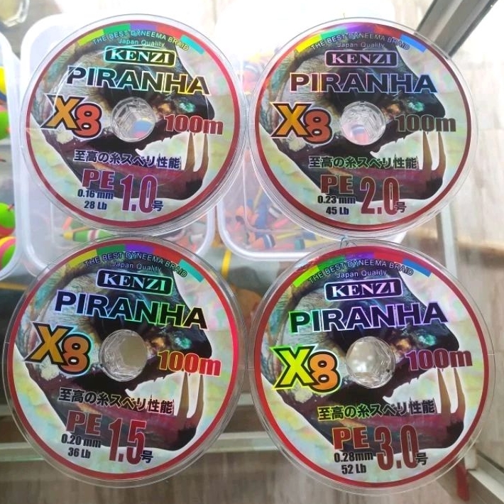 Jual SENAR PE PIRANHA X8 100 METER | Shopee Indonesia