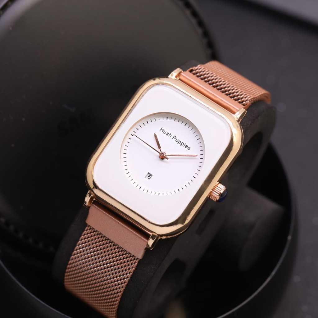 Jual Jam Tangan Wanita Hush Puppies Analog Persegi Rantai Pasir ...