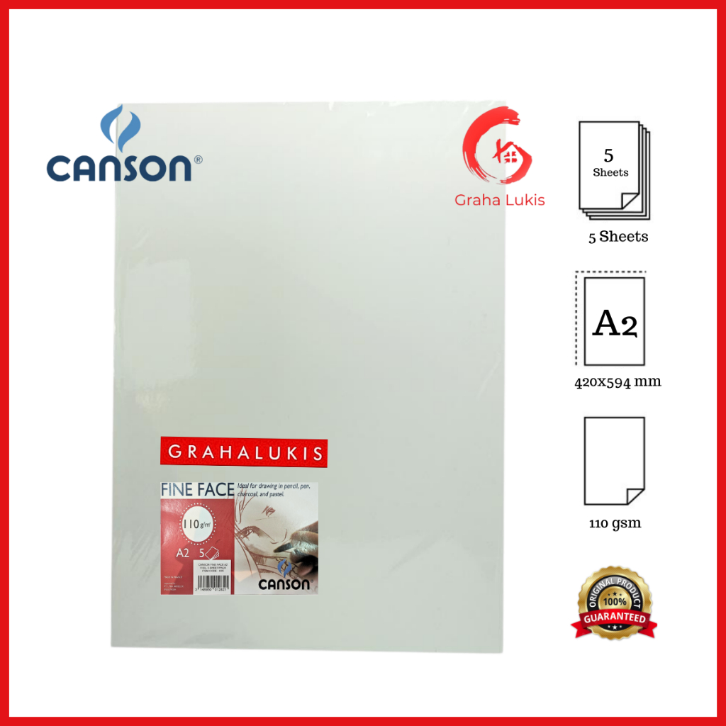 Jual Canson Fine Face Paper A2 200 gsm / 110 gsm | Shopee Indonesia