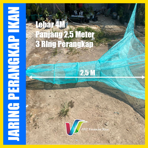 Jual RB Pukat Jaring Perangkap Ikan pukat harimau siap pakai ukuran 4m ...