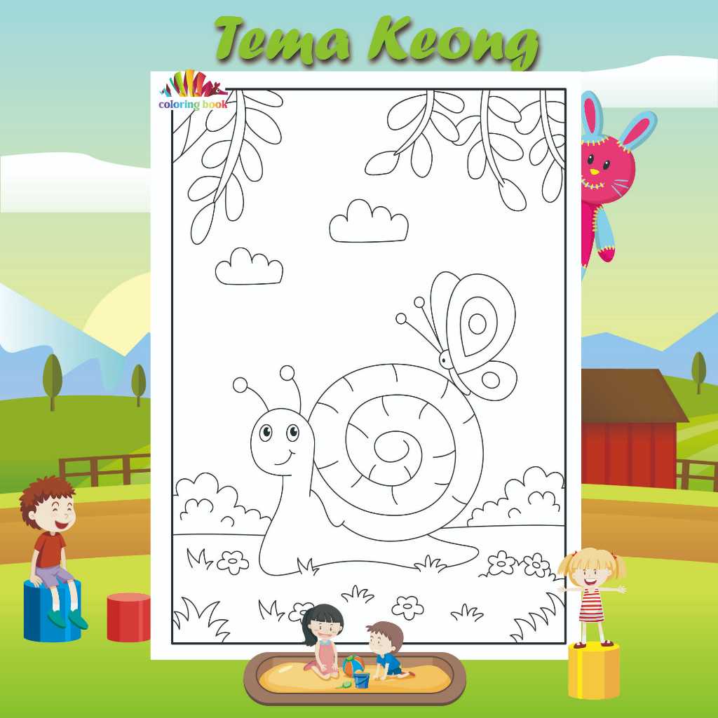 Jual KERTAS MEWARNAI / COLORING / KERTAS GAMBAR / KEONG / KERTAS ...