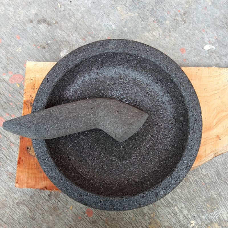 Jual Cobek Coet Batu Asli Magelang dan Ulekan 21 CM | Shopee Indonesia