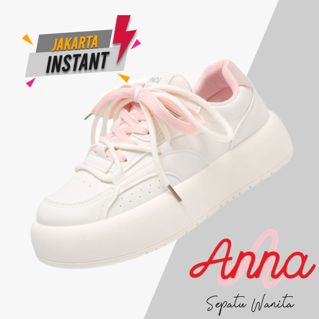 Jual (HARGA PROMO, TANPA KOTAK) Anna Sepatu SUGA PINK Shoes Korea ...