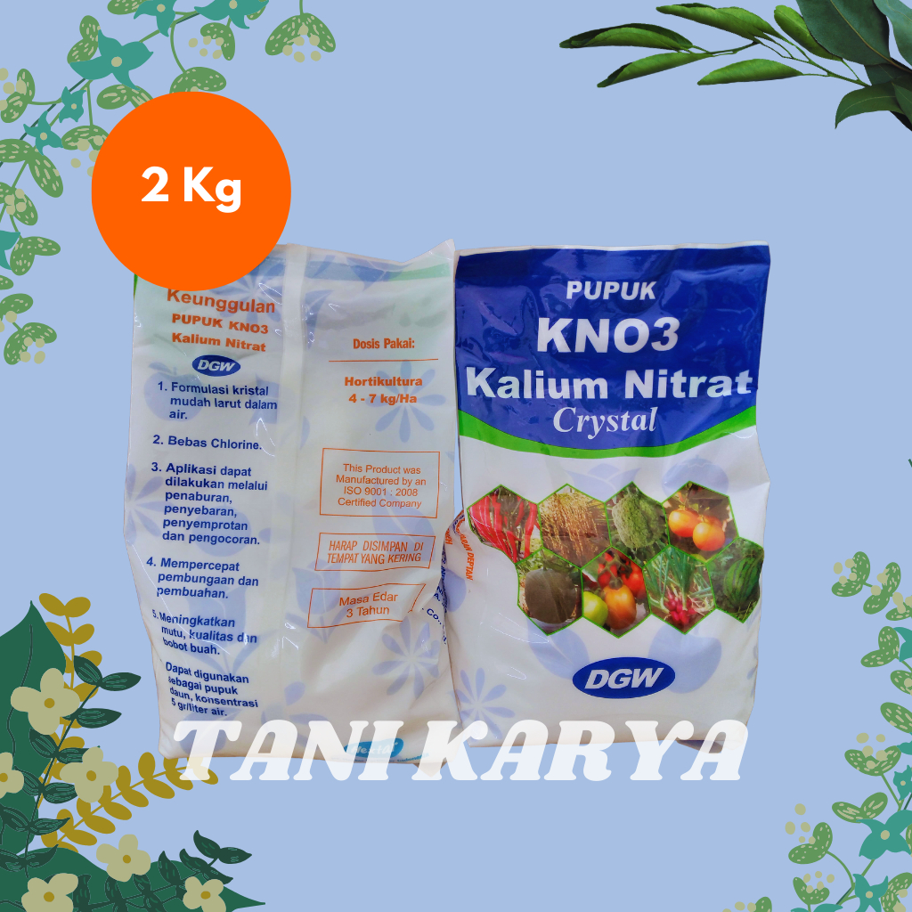 Jual [TANIKARYA] Pupuk KNO3 Kalium Nitrat CRYSTAL 2KG - Penambah Bobot ...