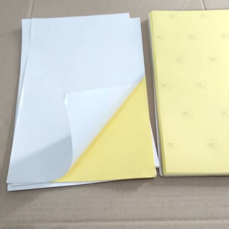 Jual Kertas stiker Hvs Stiker doff A6 untuk print resi olshop resi ...