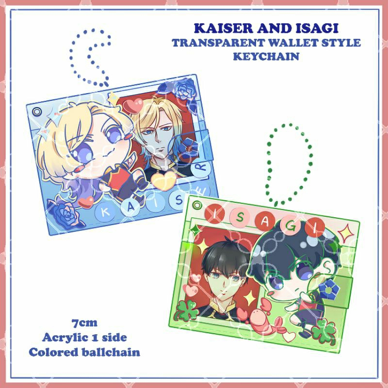 Jual Blue Lock - Kaiser and Isagi Transparent Wallet KEYCHAIN | by ...