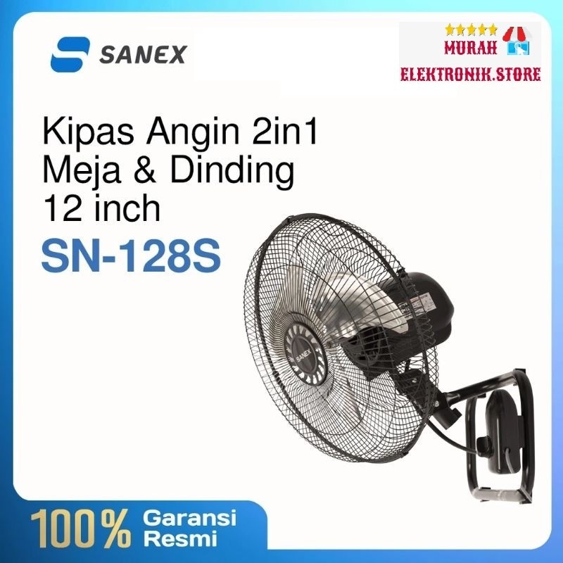 Jual Kipas Angin Besi Meja Dinding 2in1 Tornado Sanex 12 Inch SN-128S ...