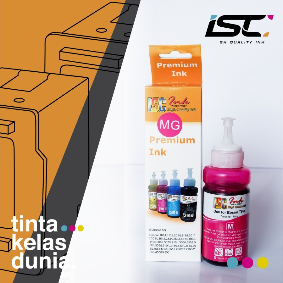 Jual Tinta Printer ISC INK Refill 664 CMYK 70ML | Shopee Indonesia