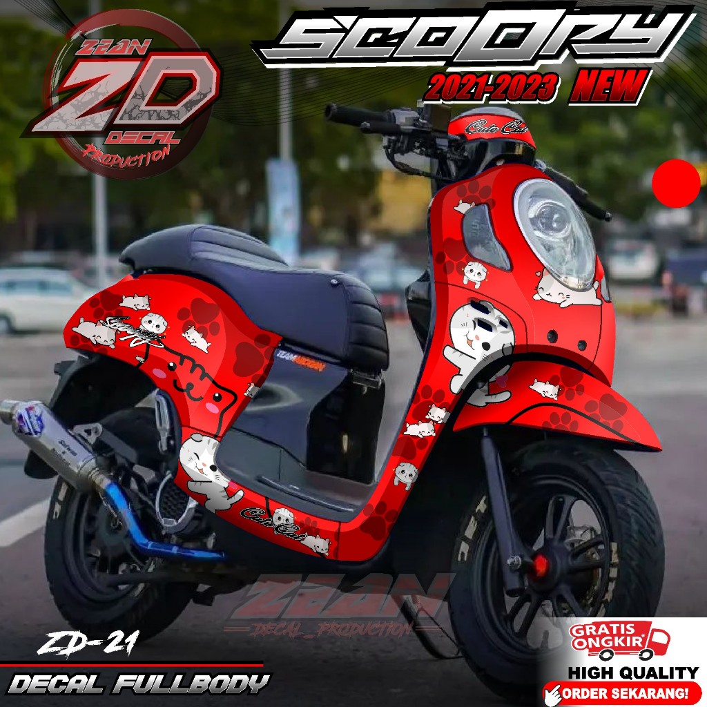 Jual (COD) TERBARU Decal Sticker Motor Scoopy New 2021 2022 2023 Full ...