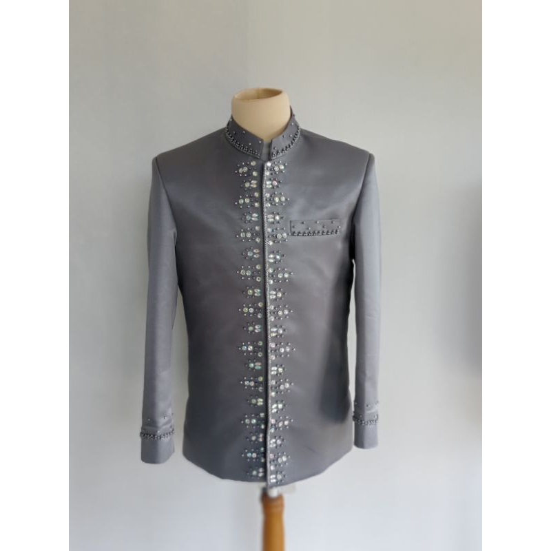 Jual BAJU BESKAP BAPAK BESAN MODERN AB WOOL AND SILK MODEL PYRAMID ...