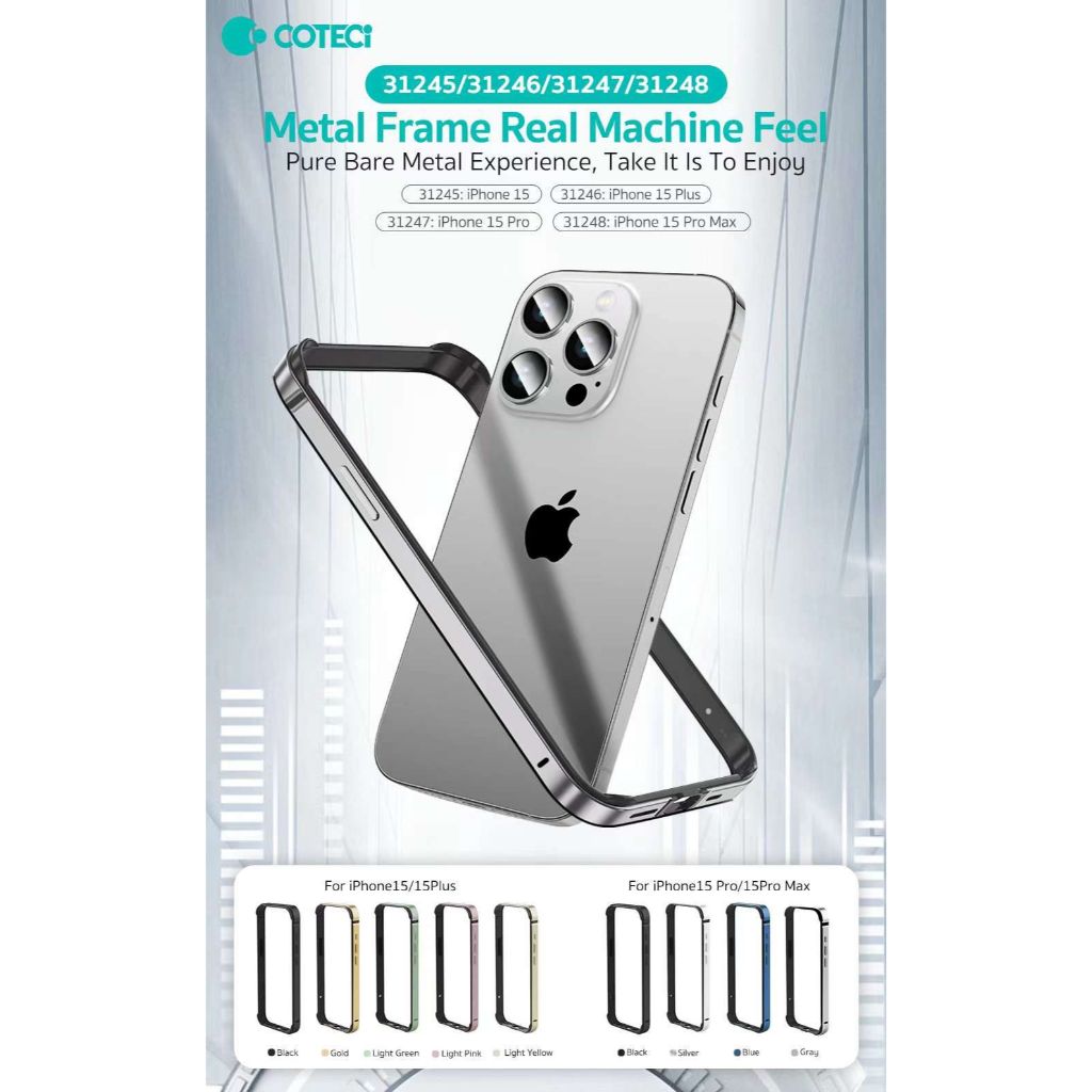 Jual IPHONE 15 PRO MAX / 15 PRO / 15 PLUS / 15 ALUMINIUM METEL FRAME ...