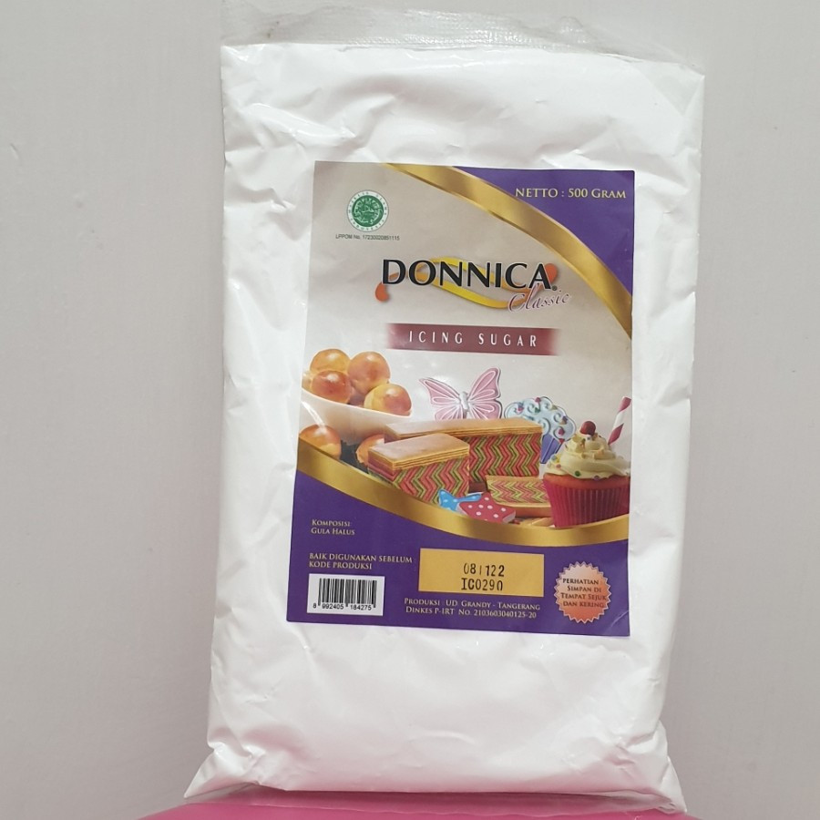 Jual Donnica gula icing sugar classic 500gr | Shopee Indonesia