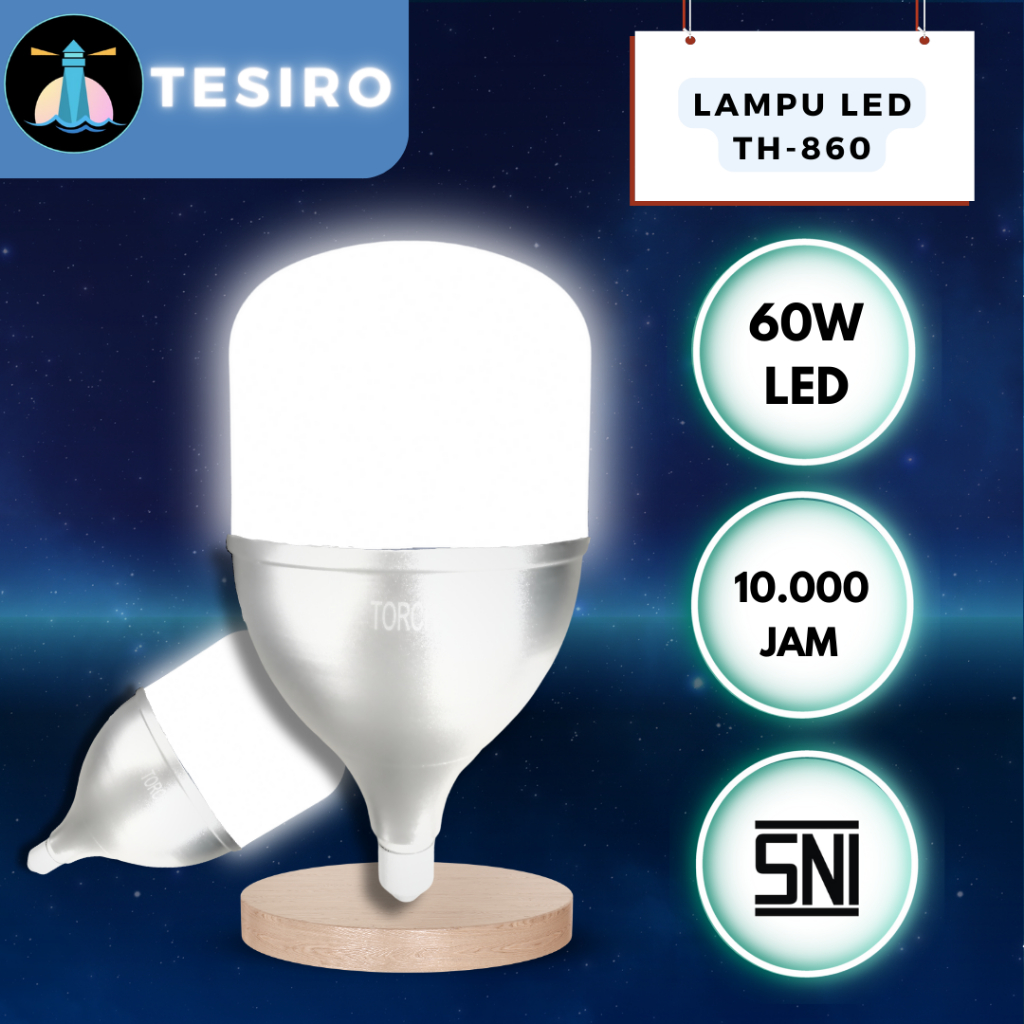 Jual LAMPU LED TORCH CAPSULE / KAPSUL ALUMINIUM JUMBO 60 WATT WARNA PUTIH | Shopee Indonesia