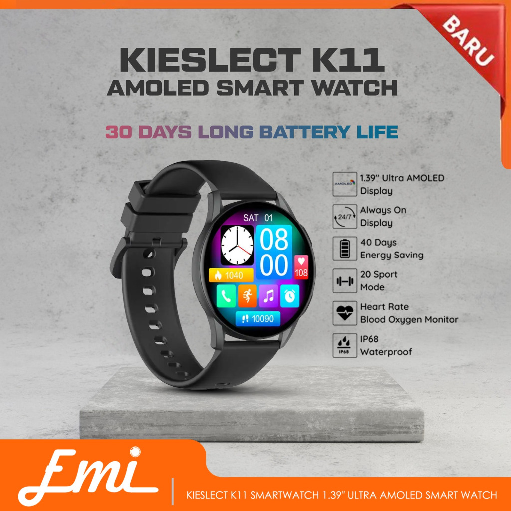 Jual Kieslect K11 Smartwatch 1.39″ Ultra AMOLED Smart Watch Garansi Resmi | Shopee Indonesia