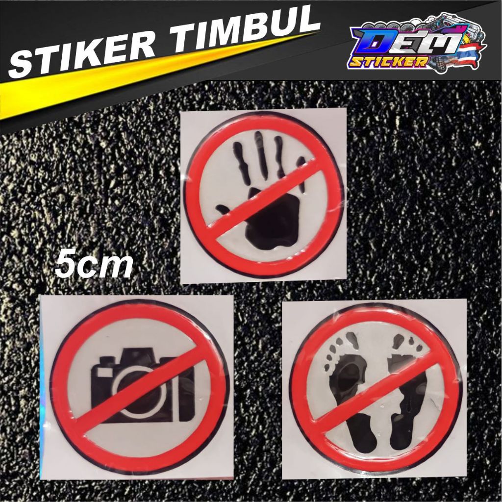 Jual EMBLEM STIKER LOGO JANGAN DI SENTUH.AMBIL GAMBAR DAN MELANGKAH ...