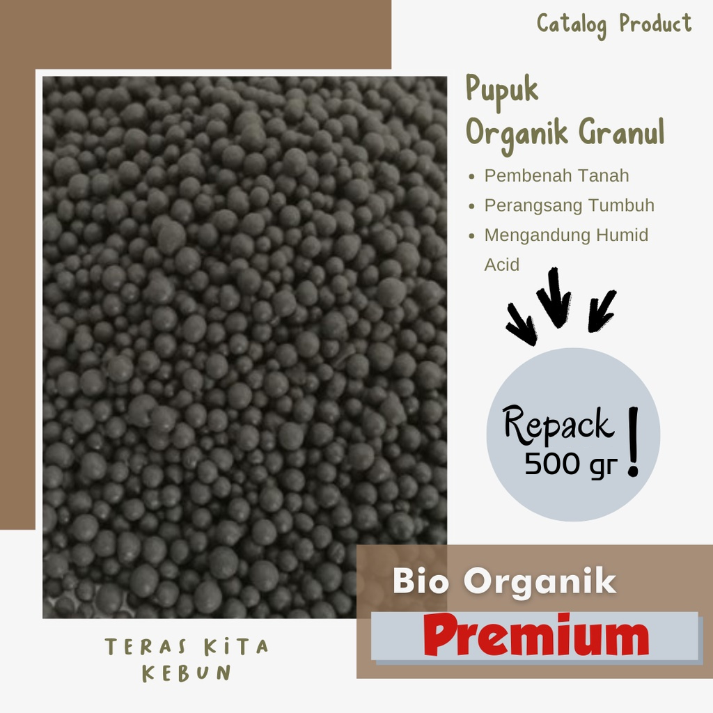 Jual Pupuk Organik | BIO ORGANIK PREMIUM Repack 500gr | Granule| Pupuk ...