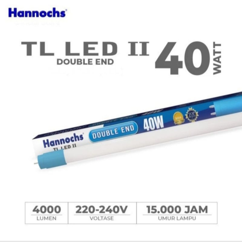 Jual HANNOCHS Lampu TL T8 LED Double Ended 40W 40 Watt Putih Daylight | Shopee Indonesia