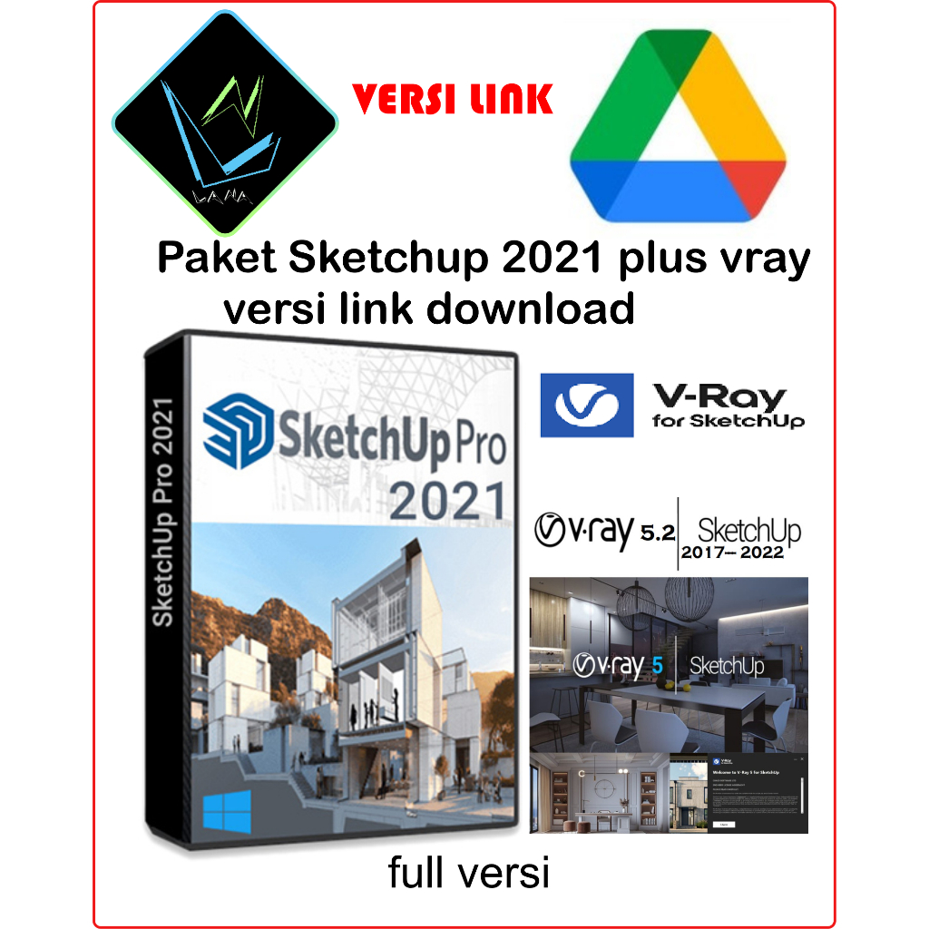 Jual Paket sketchup 2021 plus vray versi link | Shopee Indonesia