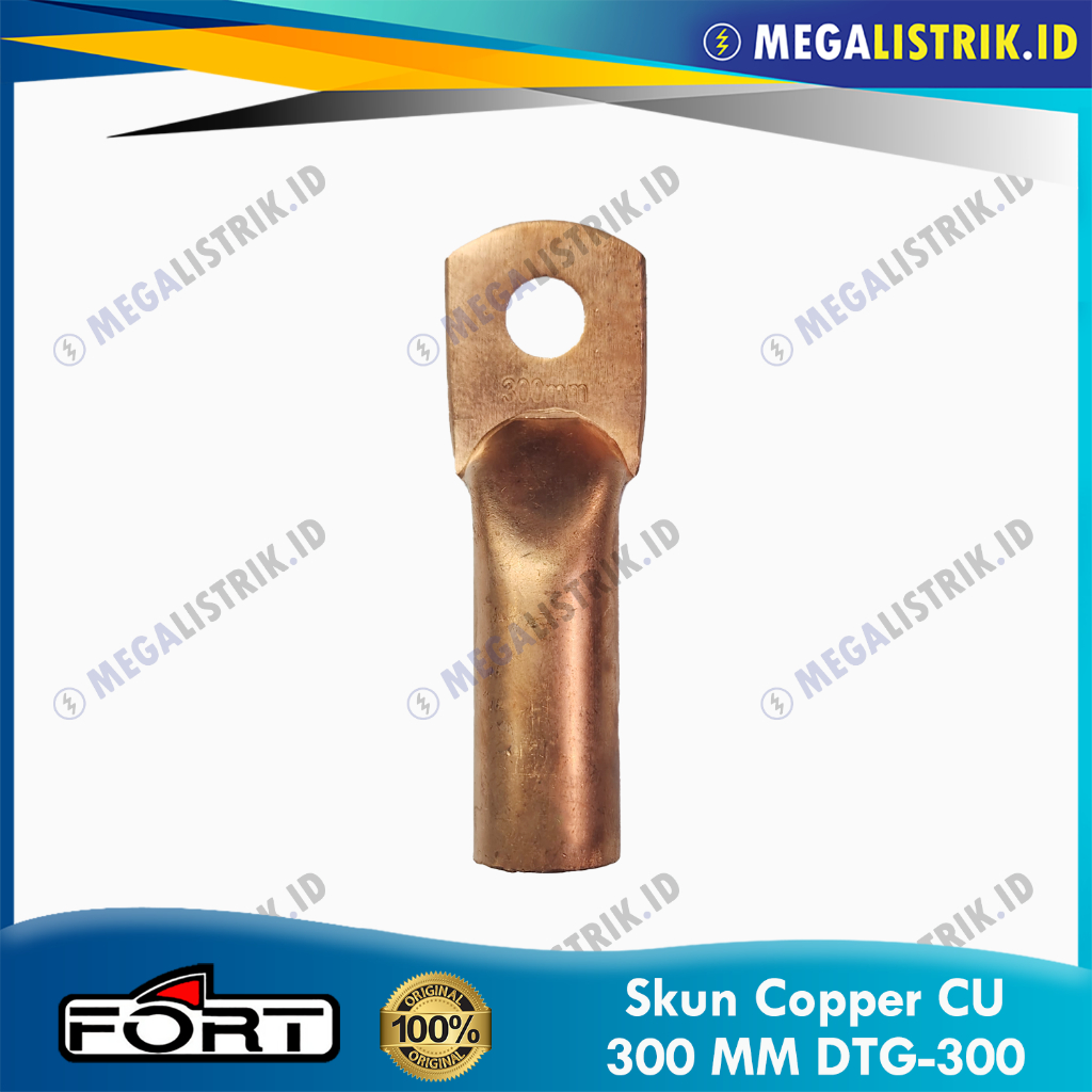 Jual FORT SKUN CU DTG-300 MM / COPPER LUG CABLE LONG BARREL 300MM / SCUN KABEL PANJANG 300-16 MM ...