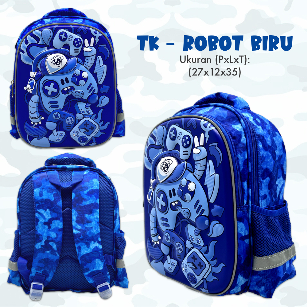 Jual Tas Ransel SD TK PAUD Anak Laki Laki Tas Sekolah Anak Gambar Timbul Dinosaurus Astronot ...