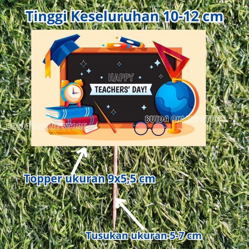 Jual Topper Selamat Hari Guru Happy Teachers Day hiasan kue cake ...