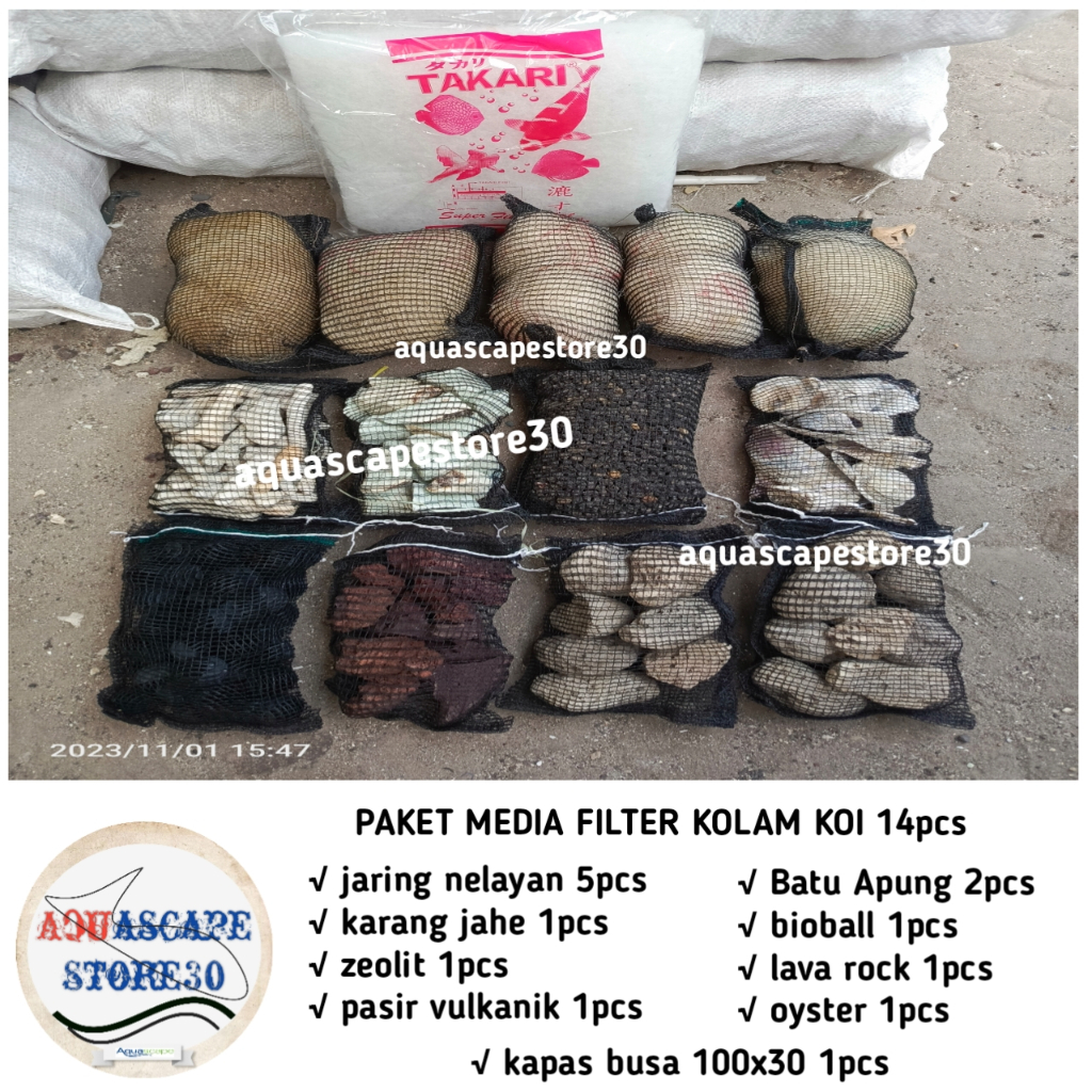 Jual paket media filter kolam koi siap pakai / media filter kolam koi ...