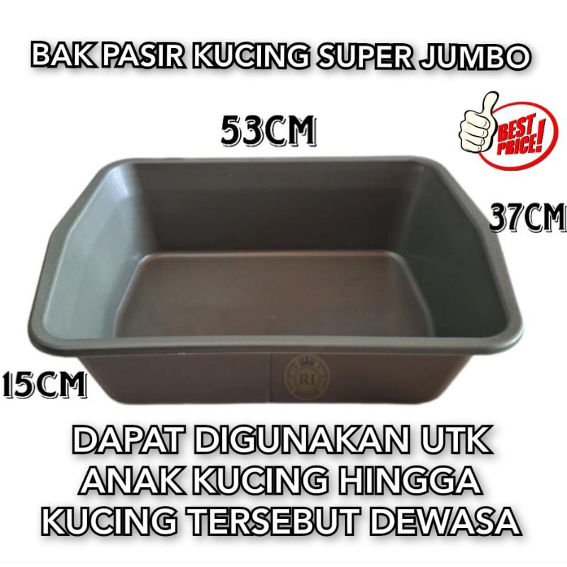 Jual BAK PASIR KUCING SEGI UKURAN JUMBO XXL - WADAH TEMPAT PASIR PUP ...