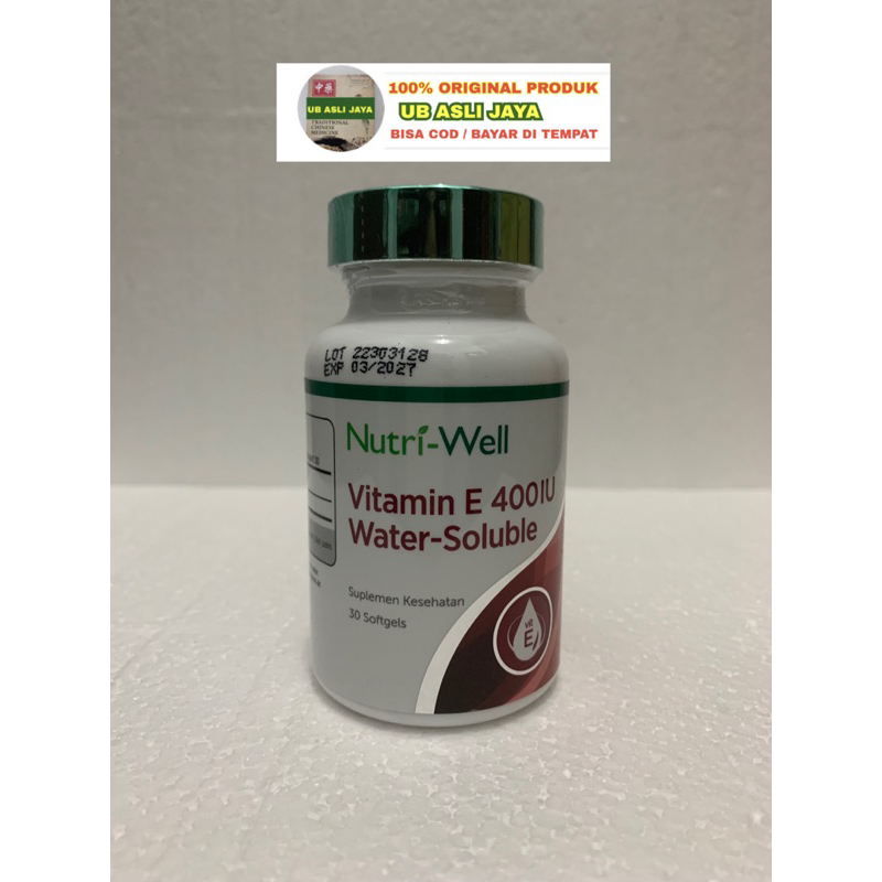 Jual Nutriwell vitamin E 400iu 30 water soluble Softgels Original | Shopee Indonesia