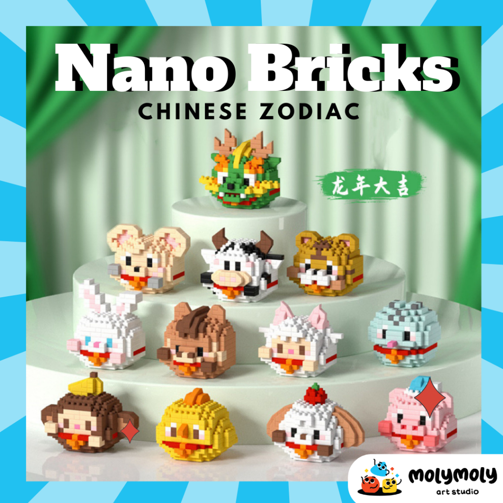 Jual (3D Blocks Chinese Zodiac Series) Damo Egg Bricks Nano Block ...