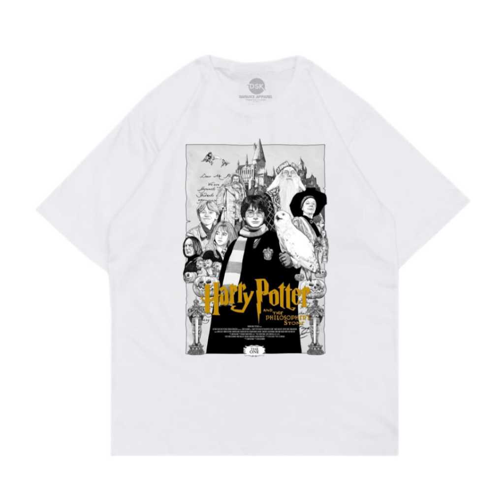 Jual Daisuke T-shirt Vintage HARRY POTTER Lengan pendek Putih kaos ...