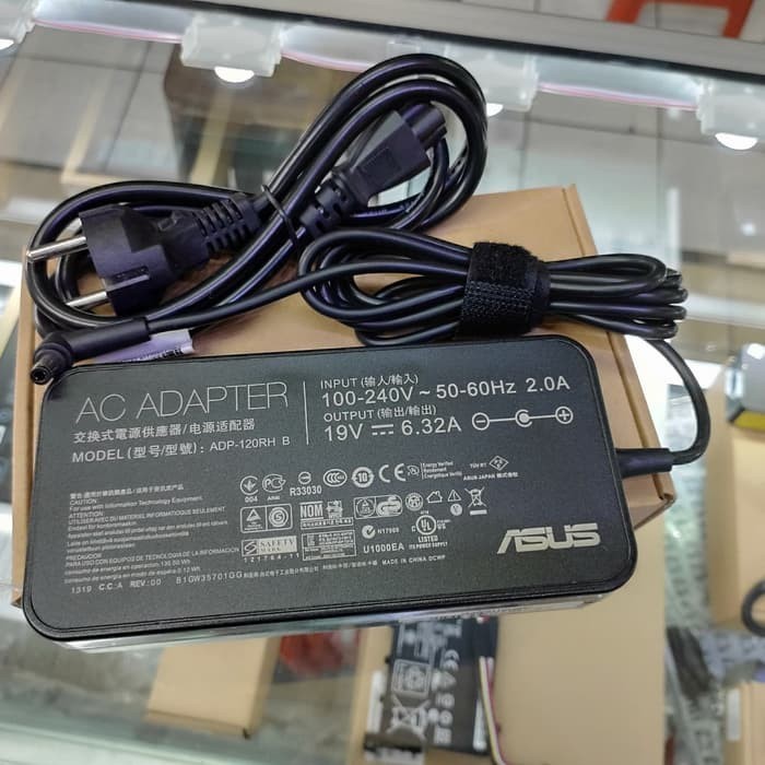 Jual ADAPTOR CHARGER ASUS LAPTOP 19V-6.32A 120W ORIGINAL BISA BUAT ROG ...