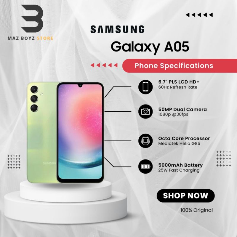 Jual Samsung Galaxy A05 6/128 Garansi Resmi | Shopee Indonesia