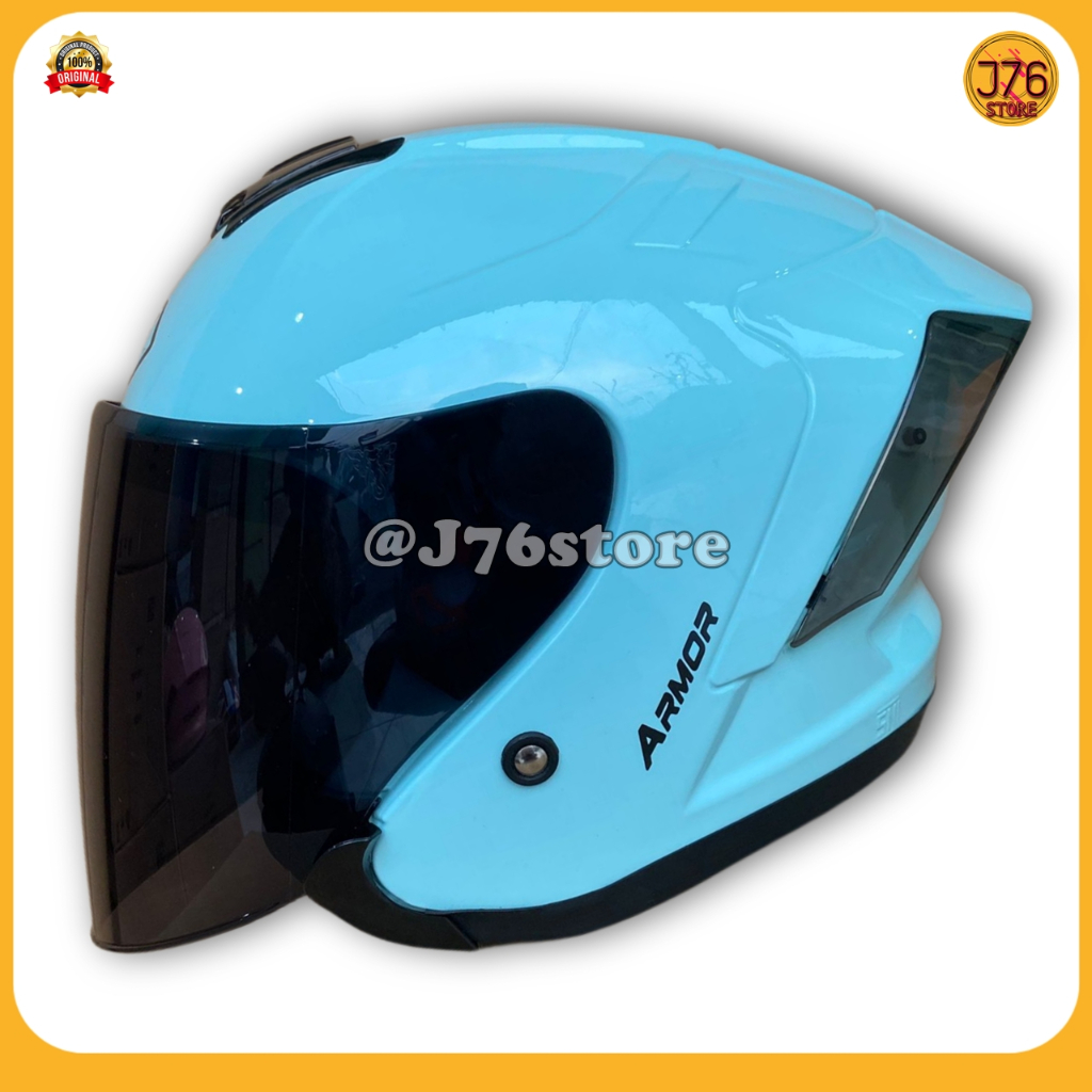 Jual Helmets Sepeda Motor Half Face Js Armor Yakuza Solid Polos ...