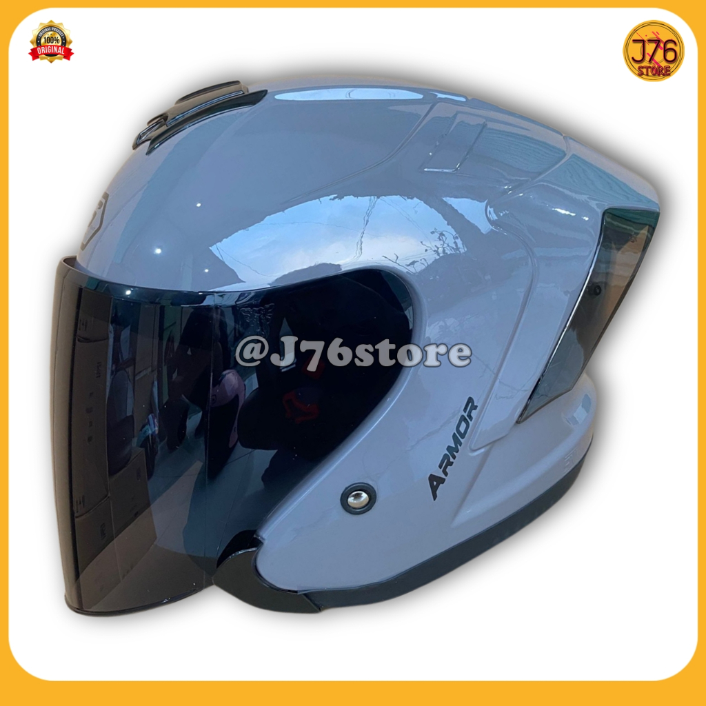 Jual Helmets Sepeda Motor Half Face Js Armor Yakuza Solid Polos ...