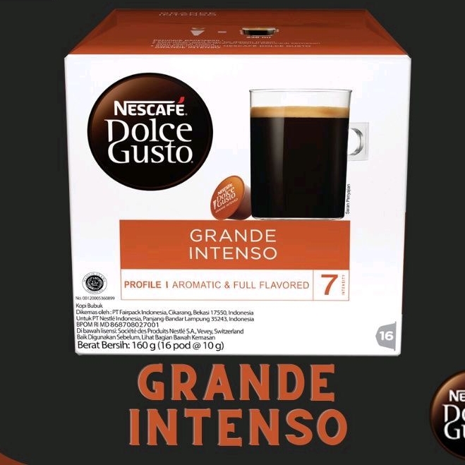 Jual Nescafe Dolce Gusto Capsule Grande Intenso NDG 1 Box = 16 Kapsul ...