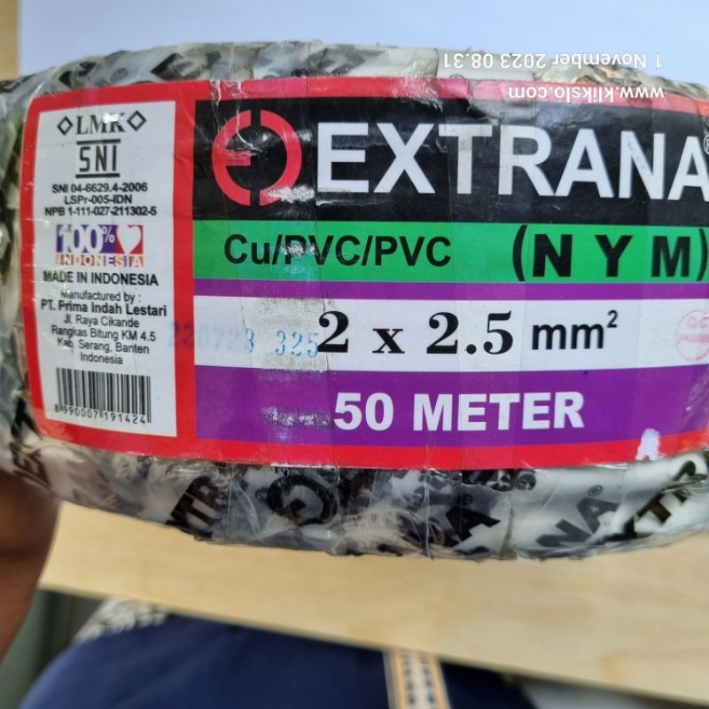 Jual KABEL NYM 2X2,5 MM SNI EXTRANA PER 10 METER | Shopee Indonesia