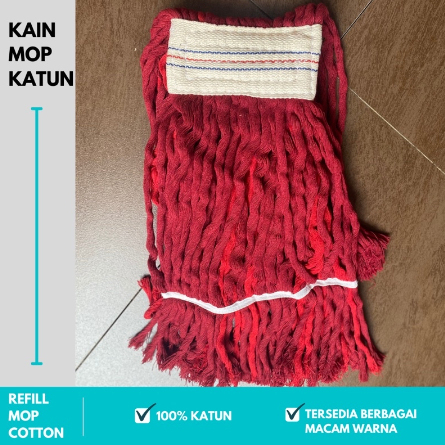 Jual [GROSIR] REFILL MOP COTTON / KAIN PEL KATUN MERAH | Shopee Indonesia
