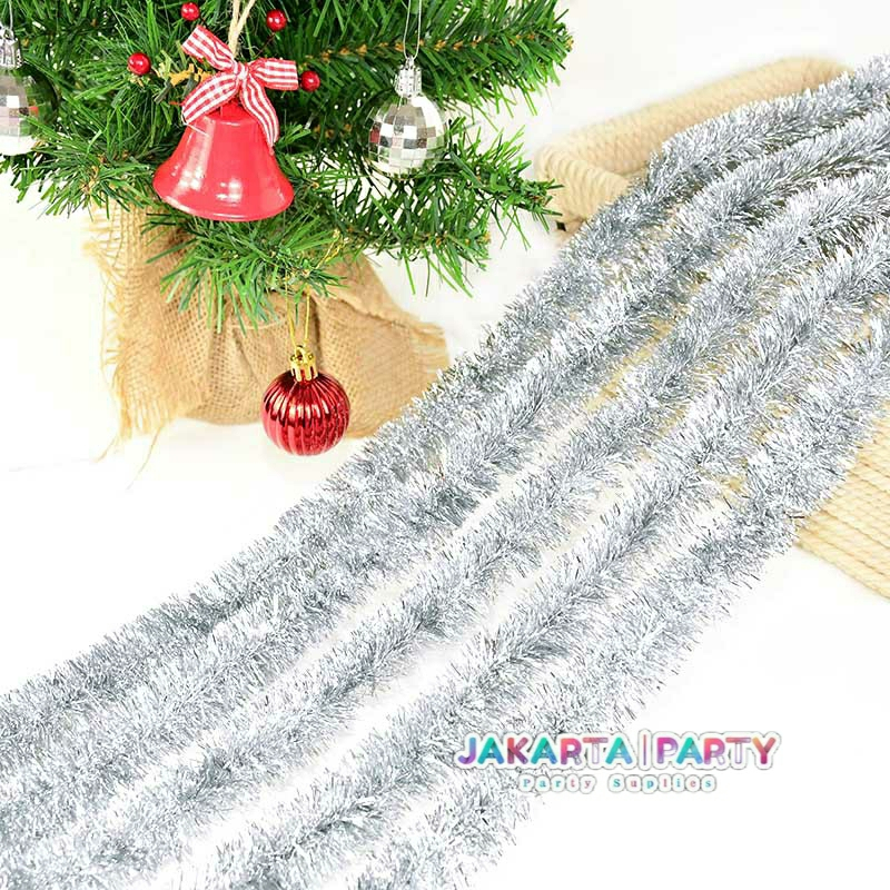 Jual Slinger Silver / Tinsel / Garland Tinsel / Hiasan Natal/Slinger ...
