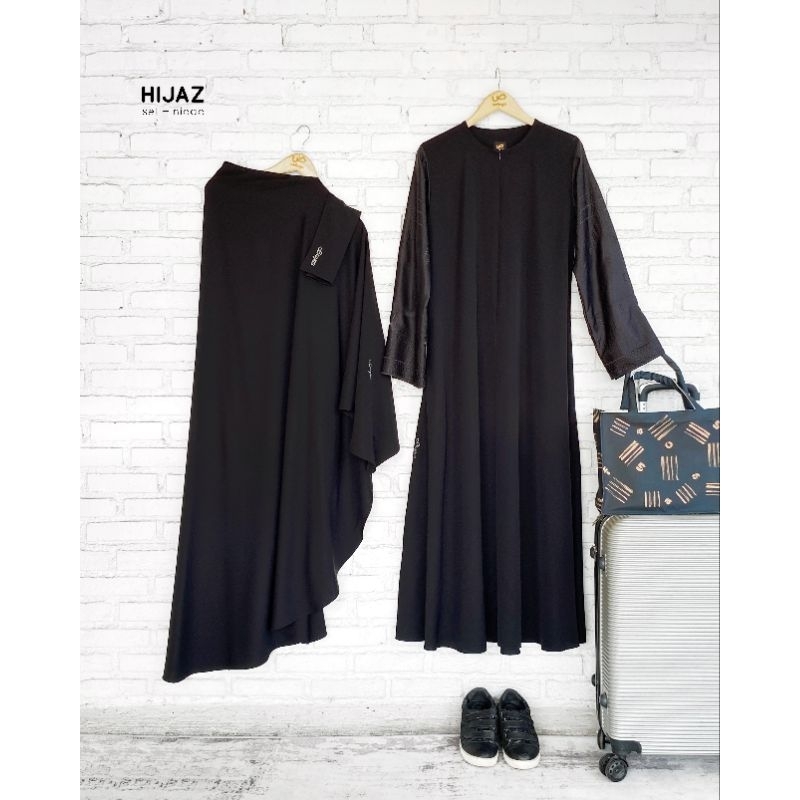 Jual HIJAZ Set ABAYA & Khimar Vshape BLACK - Shafa Jilbab Safago # ...